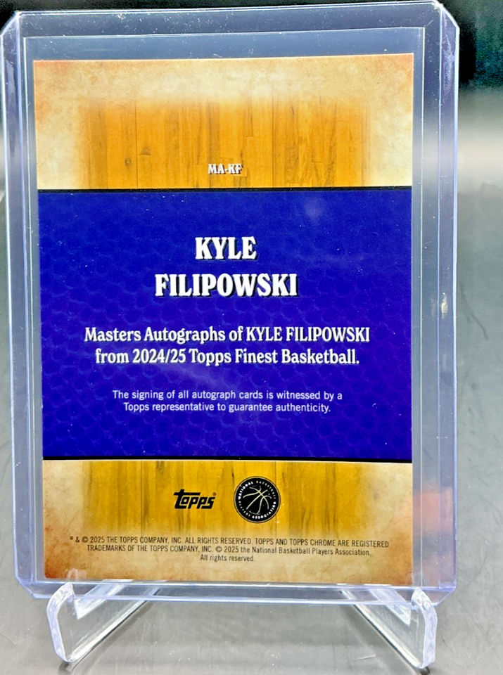 2024/25 Topps Finest Masters KYLE FILIPOWSKI RC AUTO | eBay
