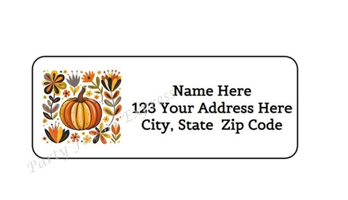 30 AUTUMN PUMPKINS HALLOWEEN PERSONALIZED RETURN ADDRESS LABELS 1 in X 2.625 in | eBay