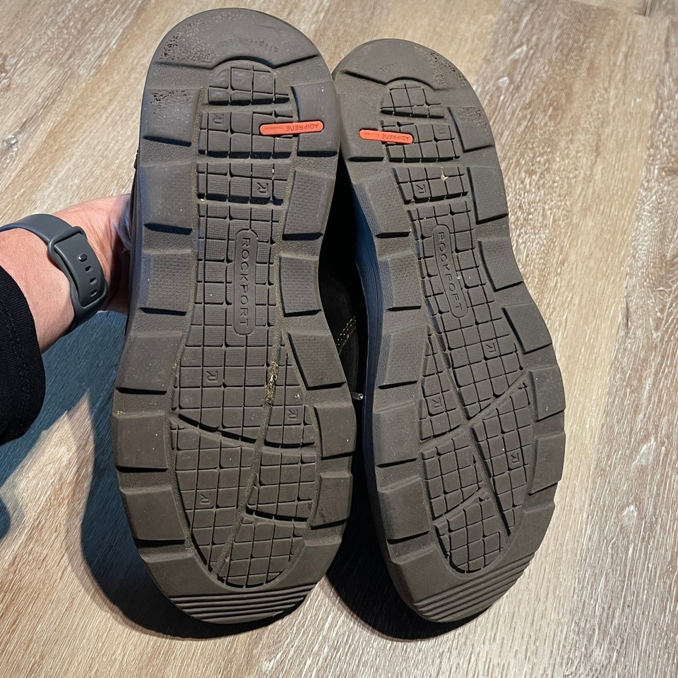 Rockport Hydro-Shield Waterproof Leather Lace Up Dress Shoes Men Brown ...