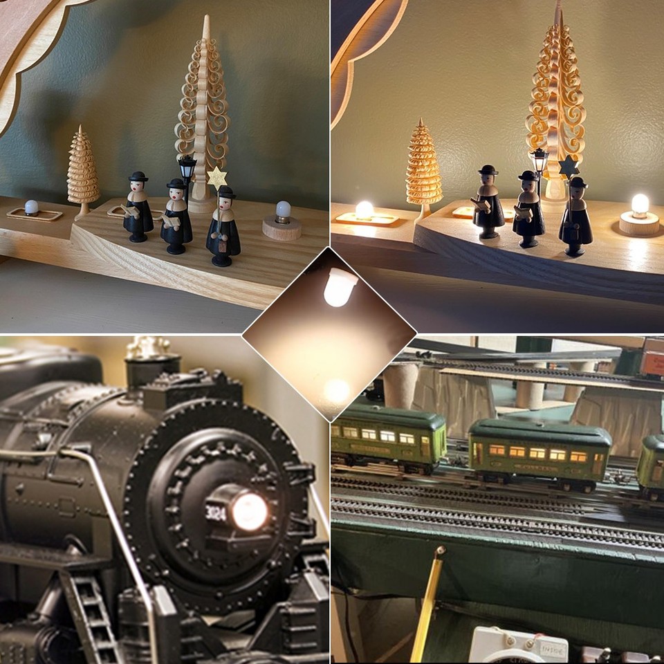 Warm White 432 LED bulbs 18 volt light bulbs For Lionel American Flyer ...