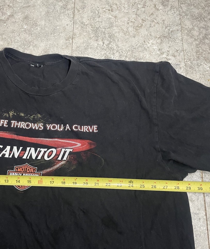 Harley Davidson “Lean Into It” Doc’s Motorshop Bar Tee 🔥 Biker Grunge ...