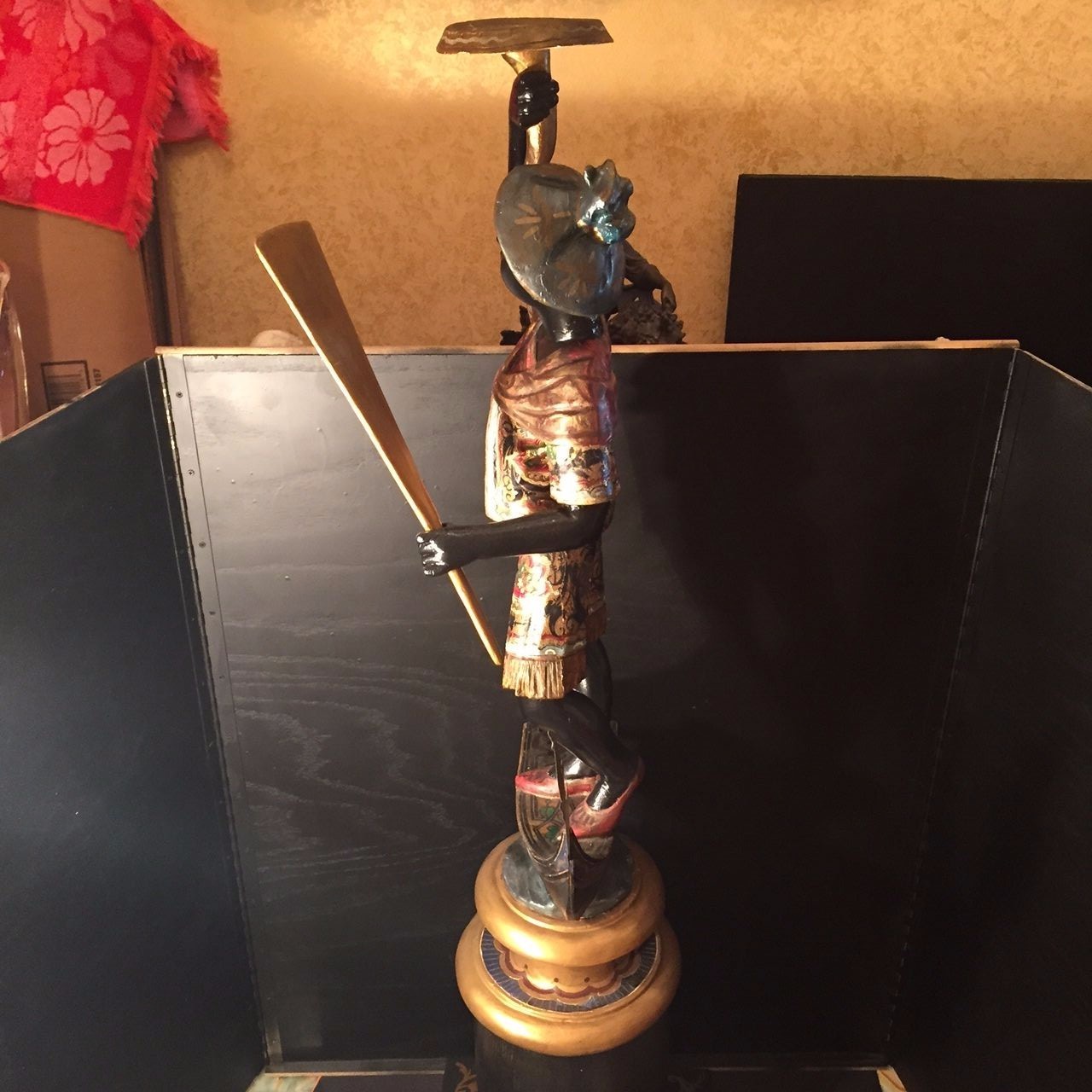 EARLY ANTIQUE VENETIAN PAINTED WOOD BLACKAMOOR FIGURAL TORCHERE | eBay