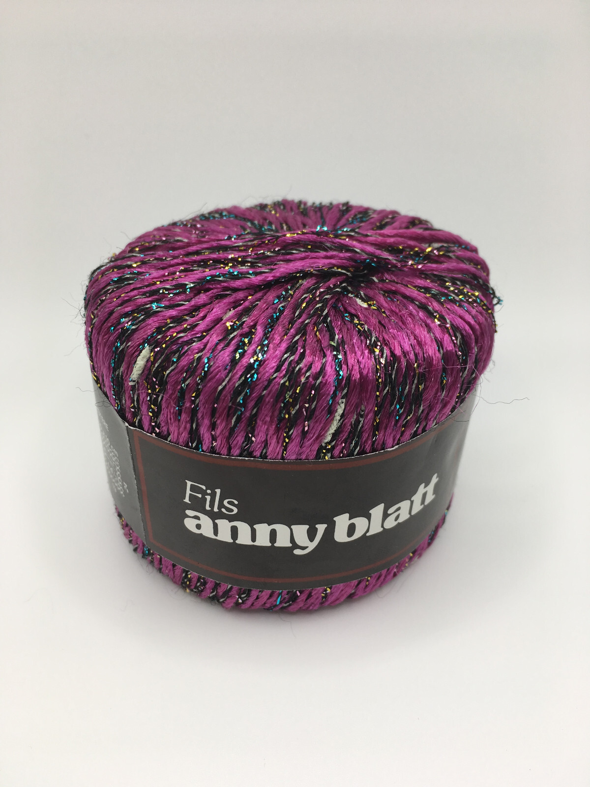 ANNY BLATT LUCIOLE Yarn. Purple w/ Lurex Effect. 55% Viscose. 20 gr ...