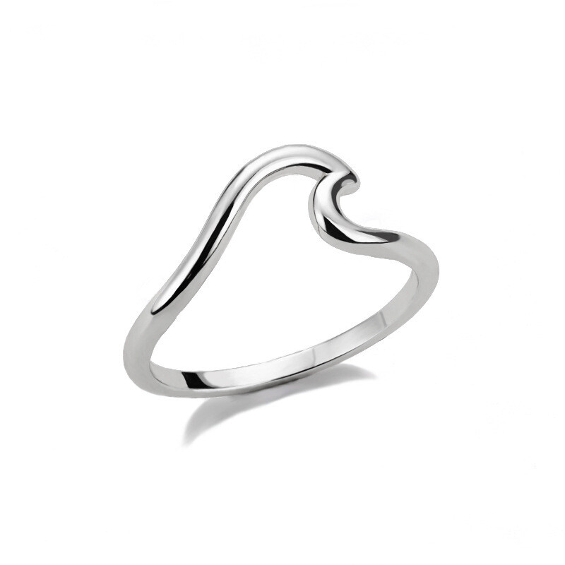 Fashion Simple Design Sea Wave Rings Ocean Surf Metal Finger Ocean Surf Ring | eBay