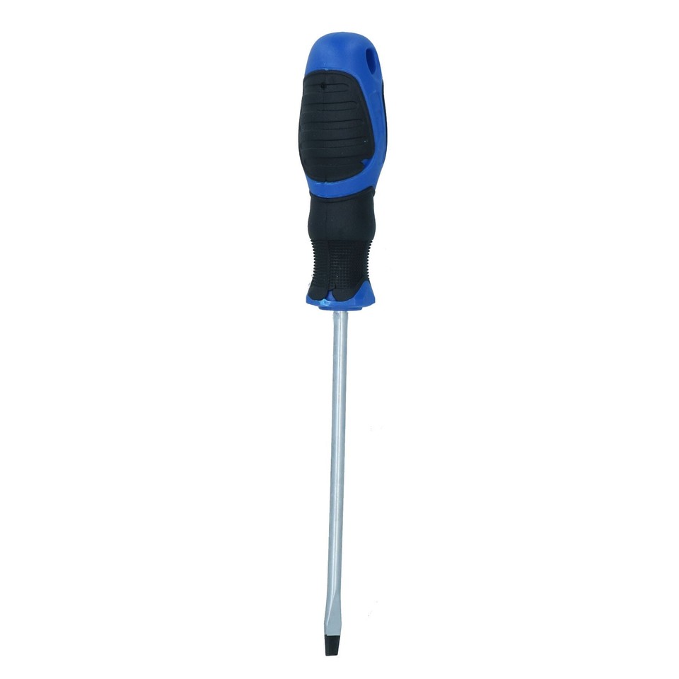 Slotted Flat Headed Screwdriver SL4 4mm x 100mm Magnetic Tip + Rubber ...