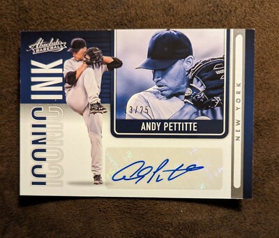 2022 Panini Absolute Andy Pettitte Spectrum Iconic Ink Auto SP 13/25 ...