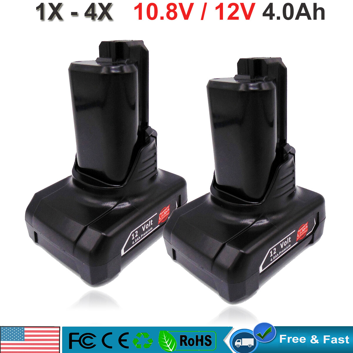 for Bosch 12V Max 10.8V 4.0Ah Li-ion Battery GBA BAT420 BAT411 GBA12V30 ...