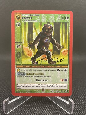 Bigfoot Reverse Holo 1st Edition MetaZoo Cryptid Nation SIGNED By ...