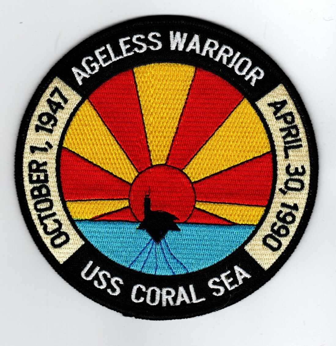 USS Coral Sea CVA-43 "Ageless Warrior" patch. | eBay