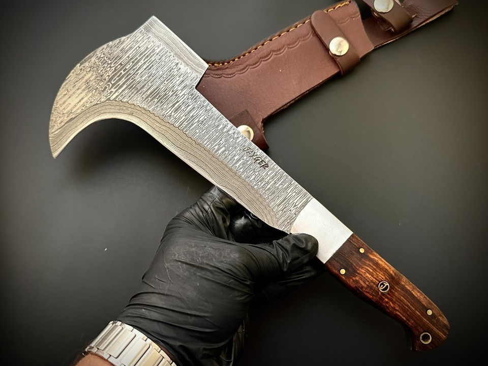 Hand Forged Damascus Steel Machete Billhook Sickle Knife | Yard Work ...