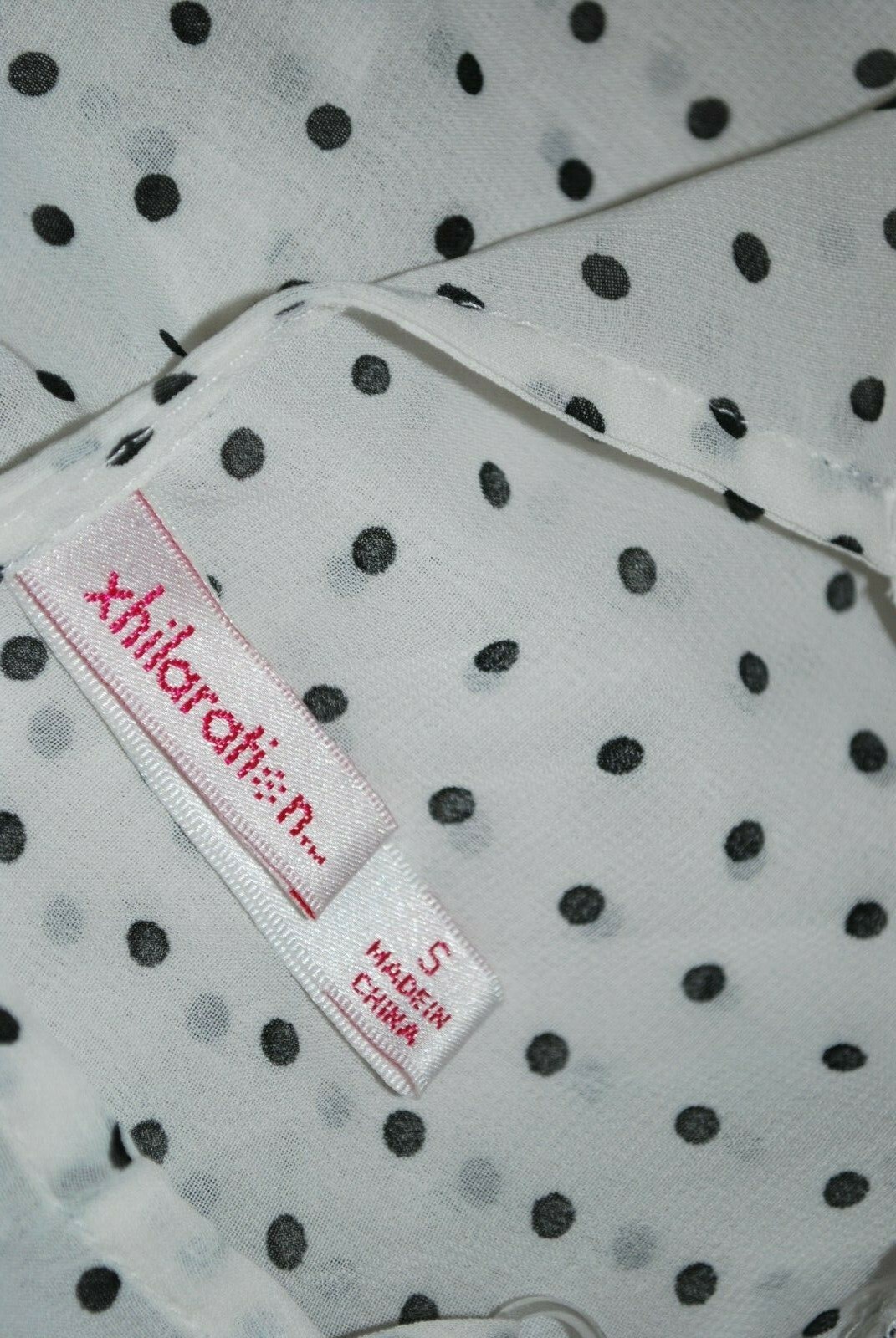 Xhilaration Tank Top Small White Polka Dot Spaghetti Strap Camisole | eBay