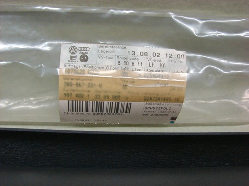 VW VOLKSWAGEN GOLF / JETTA 2, CORRADO DOOR LINER FOAM 3A0-867-201H ...