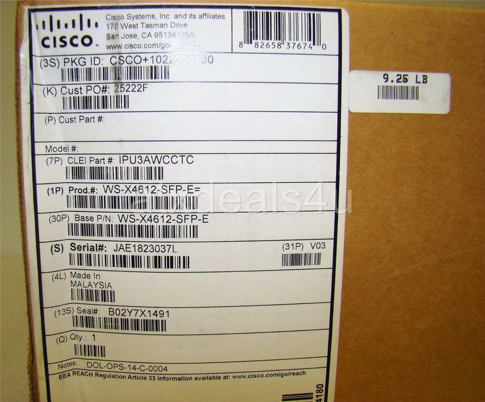 Cisco WS-X4612-SFP-E Catalyst 4500 12-Port SFP Gigabit Switch Module ...