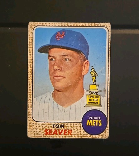 Tom Seaver Rookie Card! 1968 Topps #45 - HOF - NY Mets - Creased | eBay