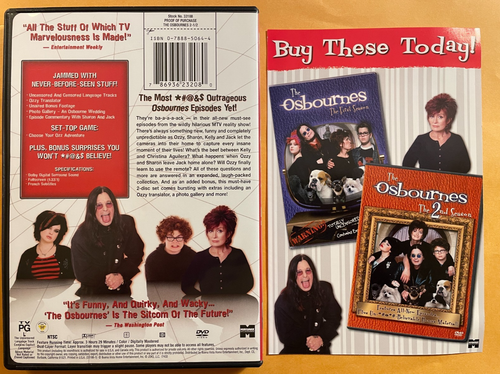 The Osbournes: 2½ Season 2.5 DVD (Uncensored/Censored) TV Show OZZY ...
