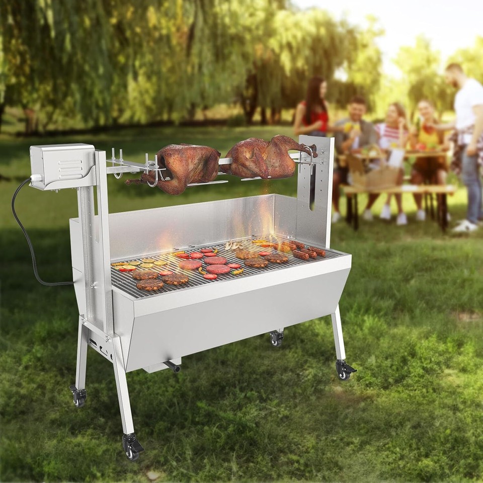 176 LBS Spit Rotisserie Grill Roaster, 25W BBQ Small Pig Lamb ...