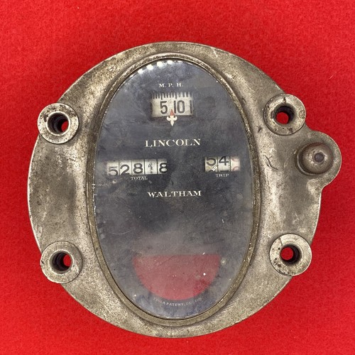 Antique Lincoln Speedometer With Waltham 8 Day Clock Tesla Patent 1916 ...