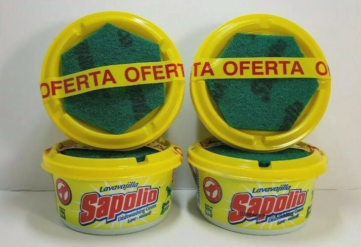 New 4 pack Lavavajilla Sapolio Limon Dishwashing Cream Soap Lemon scent ...