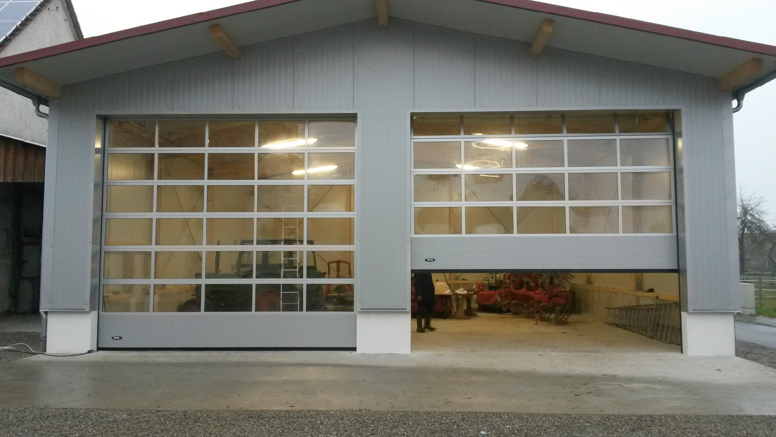 Industrietor Sektionaltor ALU 40 Tor kompl. verglast 3000 x 3000 mm neu ...