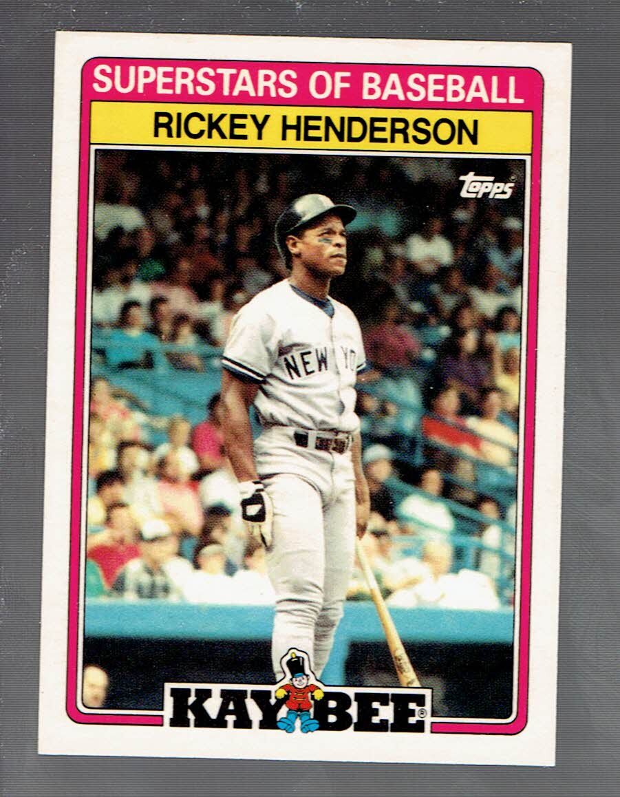 1989 TOPPS KAYBEE Rickey Henderson #18 of 33 | eBay