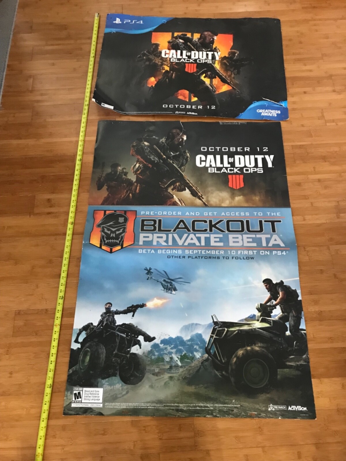 Lot of 2 Call of Duty Black Ops Gamestop Promo Posters ps4 | eBay