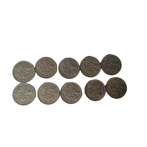 UK Sixpences 10x 1962 British Old Coin Collection 6p Sixpence 6d Set | eBay