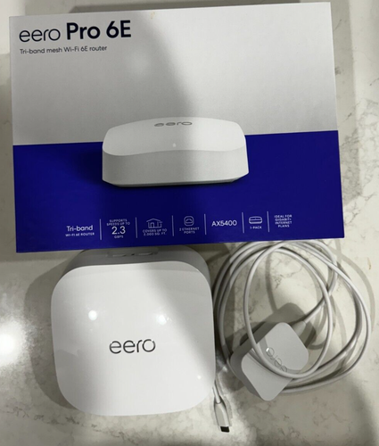 EERO Pro 6E S010001 Wireless Tri-Band Gigabit WiFi 6E Mesh Router (Open ...