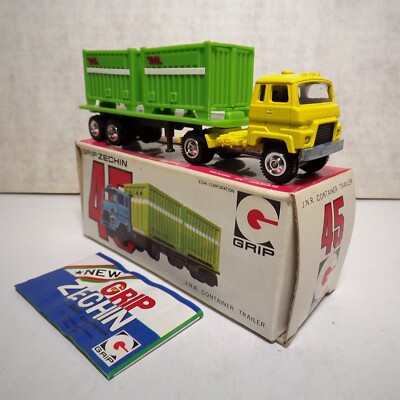 Grip Zechin #45 JNR CONTAINER TRAILER 1:100 Scale w Box & Catalog, JP ...