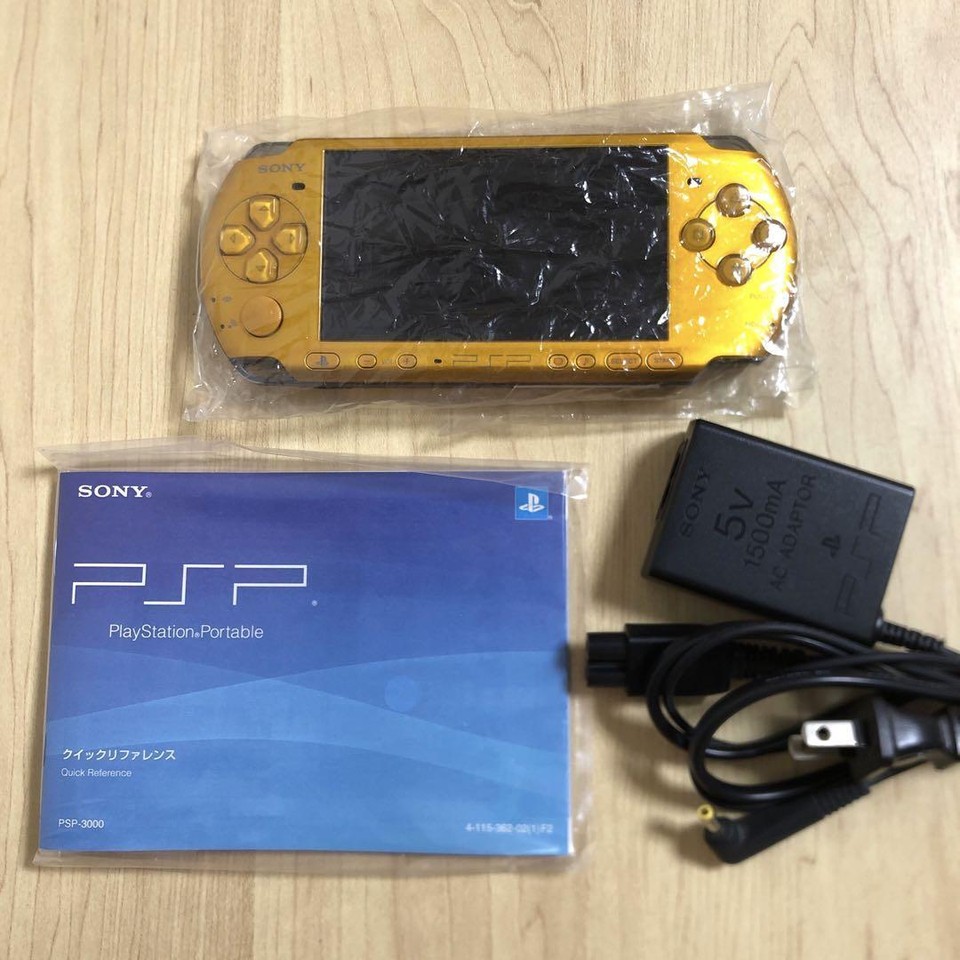 Sony PlayStation Portable PSP-3000 Bright Yellow Console Boxed Japan ...