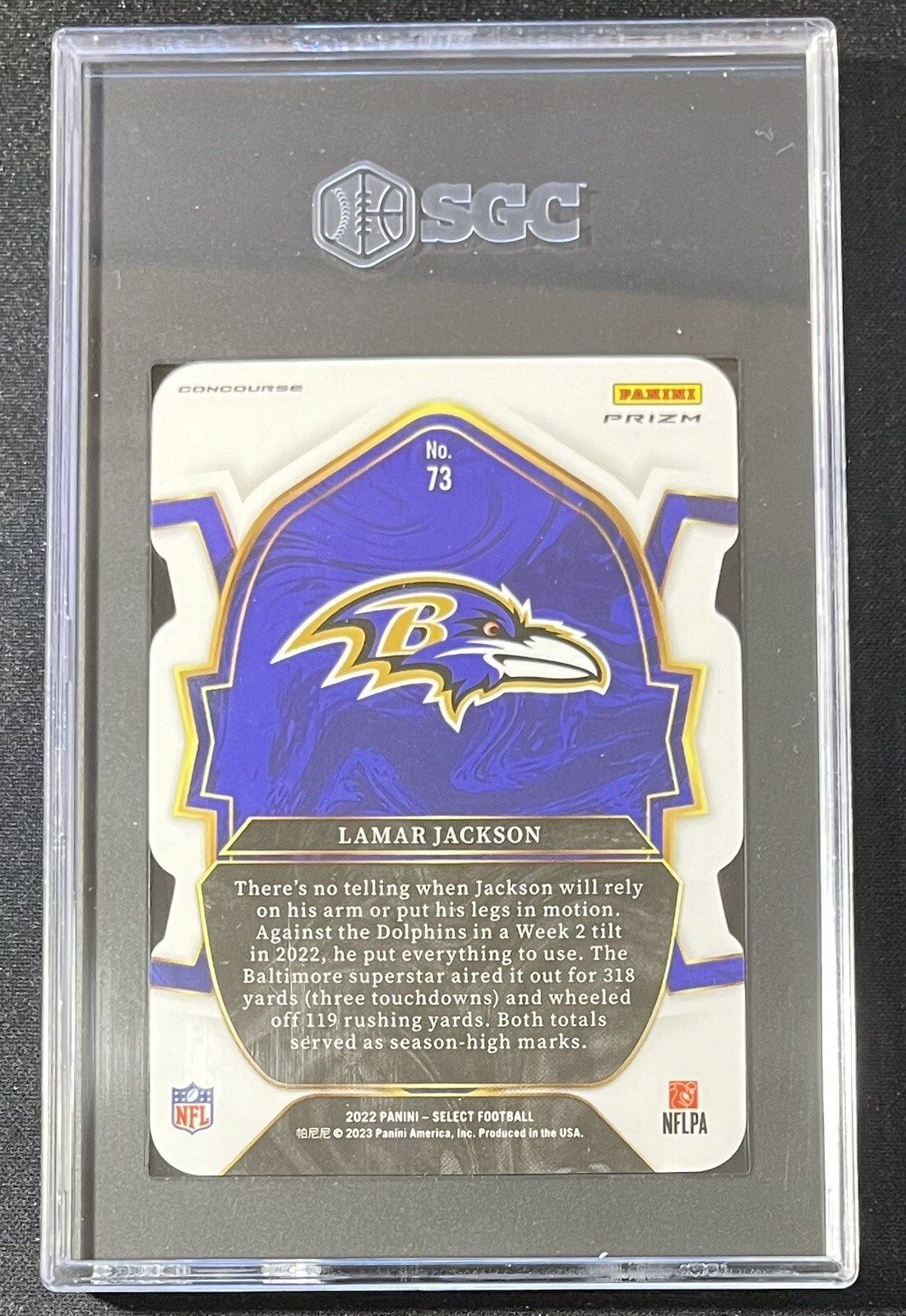 2022 Panini Select - Concourse Red and Blue Prizm Die-Cut #73 Lamar ...
