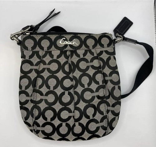 Authentic Coach Small Crossbody M0826-42531 Parker Op Art Black ...