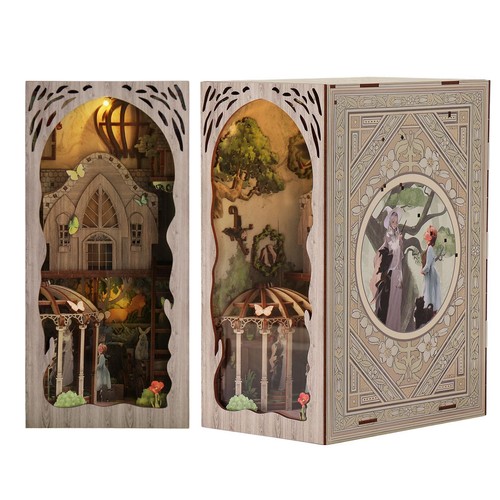 Book Kits Bookshelf Insert Decor 3D Wooden Puzzle Bookends Model Build ...