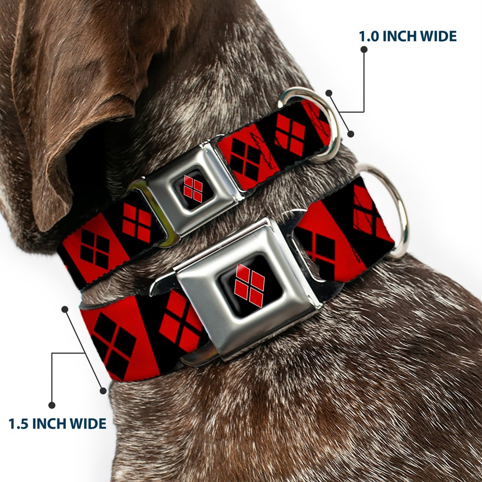 Dog Collar JKG-Harley Quinn Diamond Full Color Black/Red Harley Quinn ...