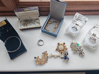 Job Lot Vintage Jewellery Rings Bracelets S925 House Clearance As Found ...