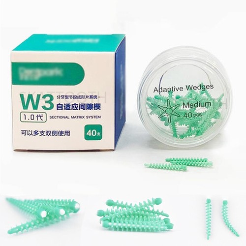 40Pcs Silicone Dental Wedges Adaptive Interdental Teeth Gap Wedge ...