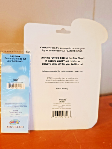 WEBKINZ BLUE RHINO~Bedtime Themed Set-Hippo Figure & Bookmark +Pajama ...