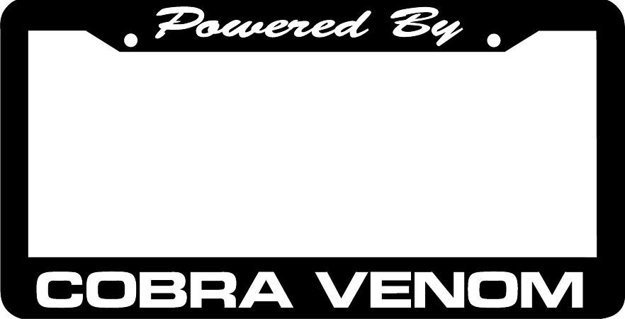 POWERED BY COBRA VENOM License Plate Frame | eBay