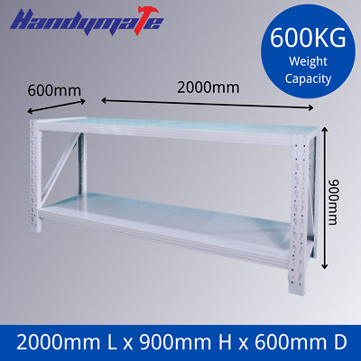2Mx0.9Mx0.6M Metal Steel Workbench Shelving Garage Warehouse Stand ...