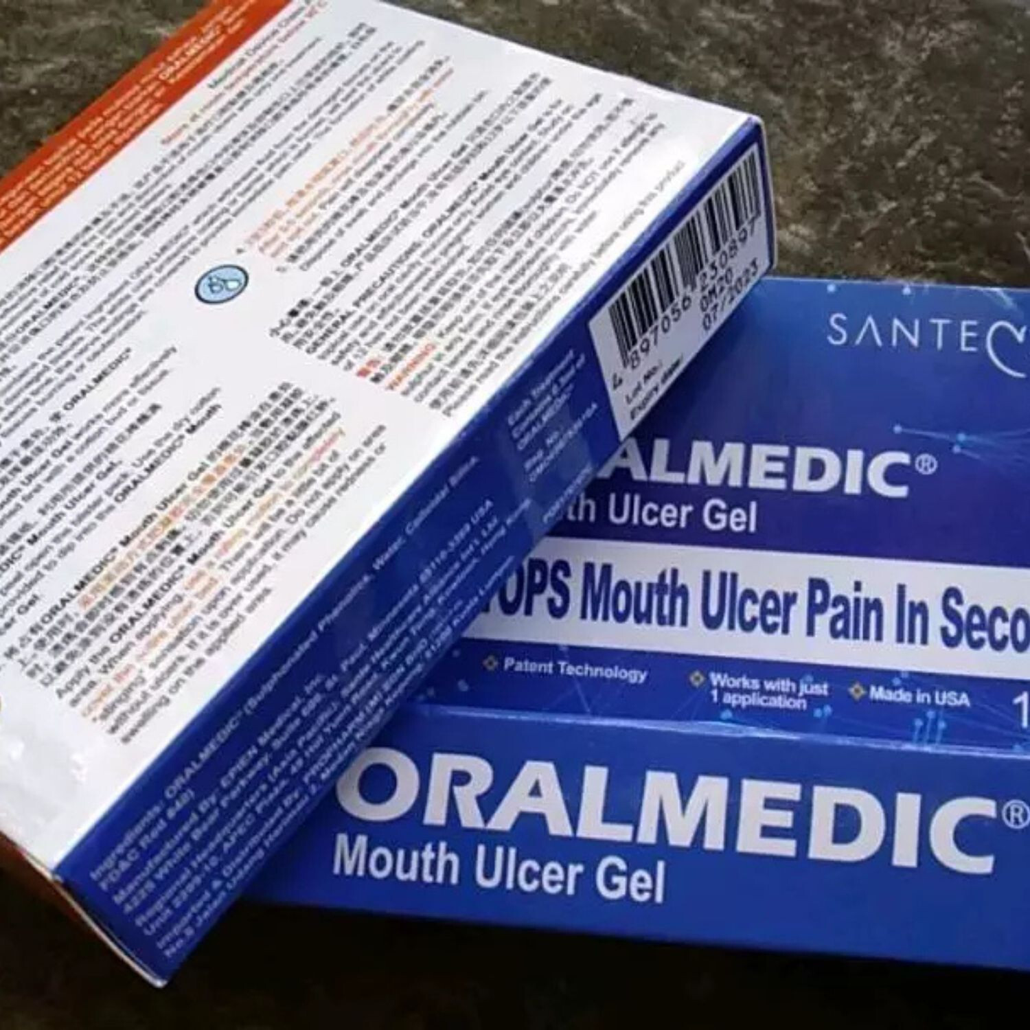 (Pack of 3) Oralmedic Mouth Ulcer Gel Treatment 1 Treatments Made in ...
