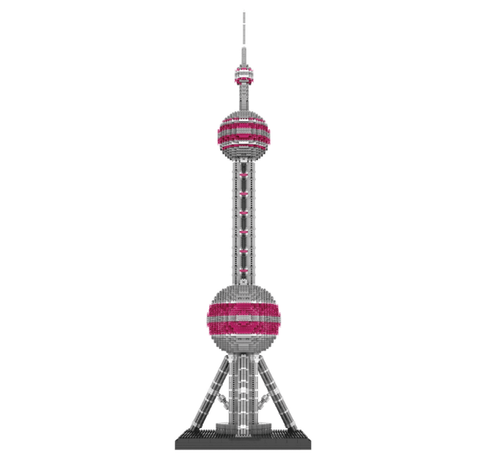 Oriental Pearl Tower 3D DIY Model Building Blocks Micro | eBay