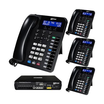 XBLUE X16 Plus Small Business Phone System Bundle with (4) XD10 Digital ...