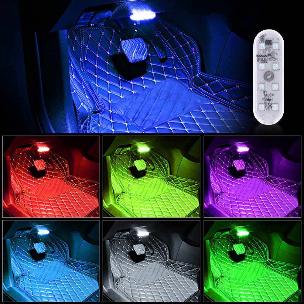 Car LED Touch Lights RGB Roof Reading Light Magnetic Car Touch Sensing ...