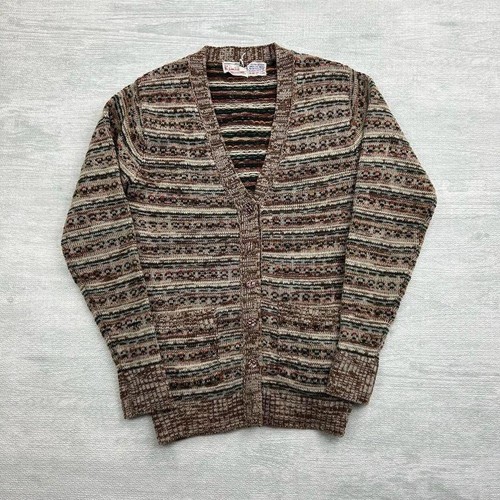 Vintage Kimlon Cardigan Sweater Womens Medium Beige 100% Virgin Acrylic ...