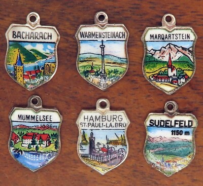Vintage silver GERMANY GERMAN BAVARIA AUSTRIA SOUVENIR TRAVEL SHIELD ...