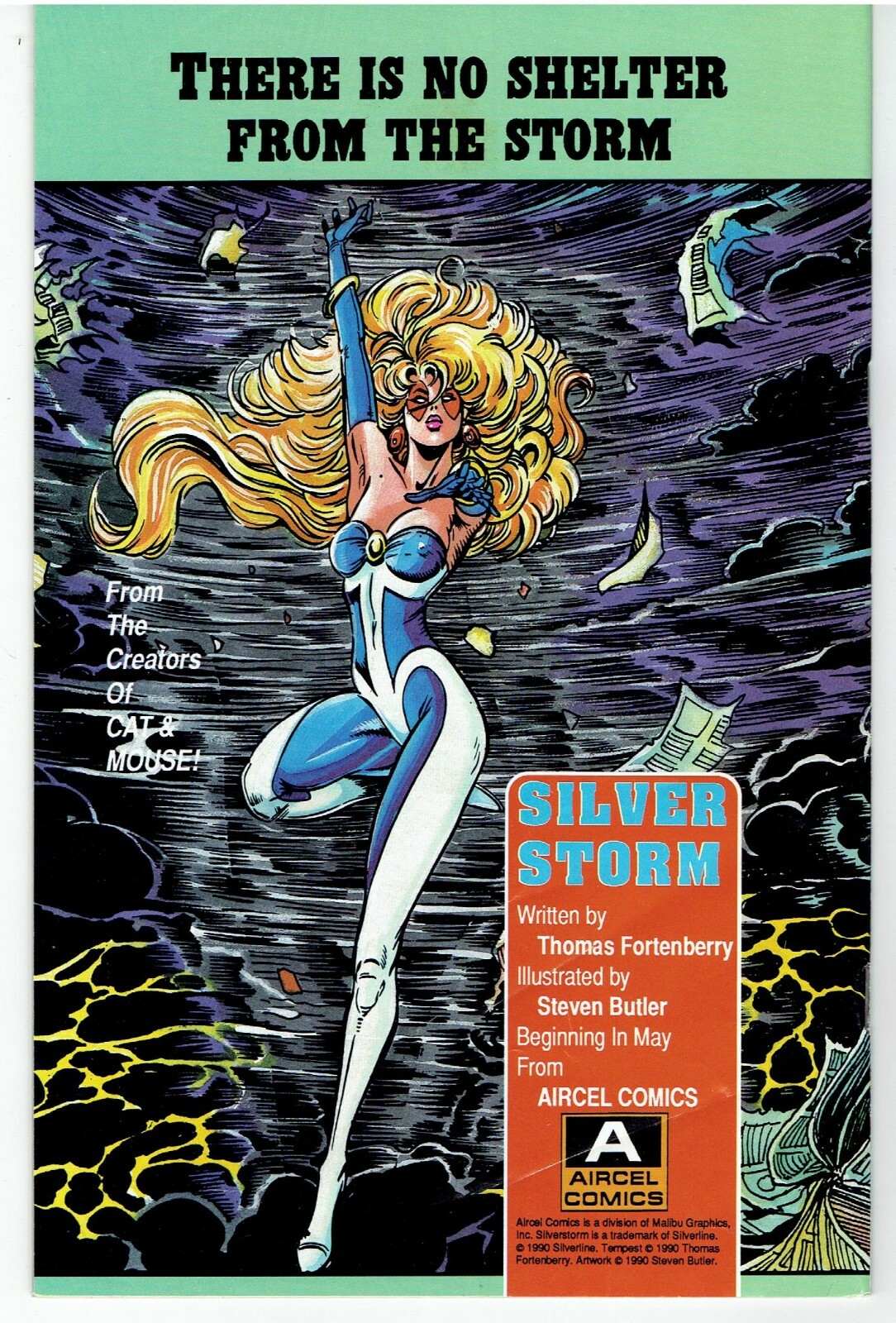 AIRCEL COMICS Silver Storm #1 black and white 1990 | eBay
