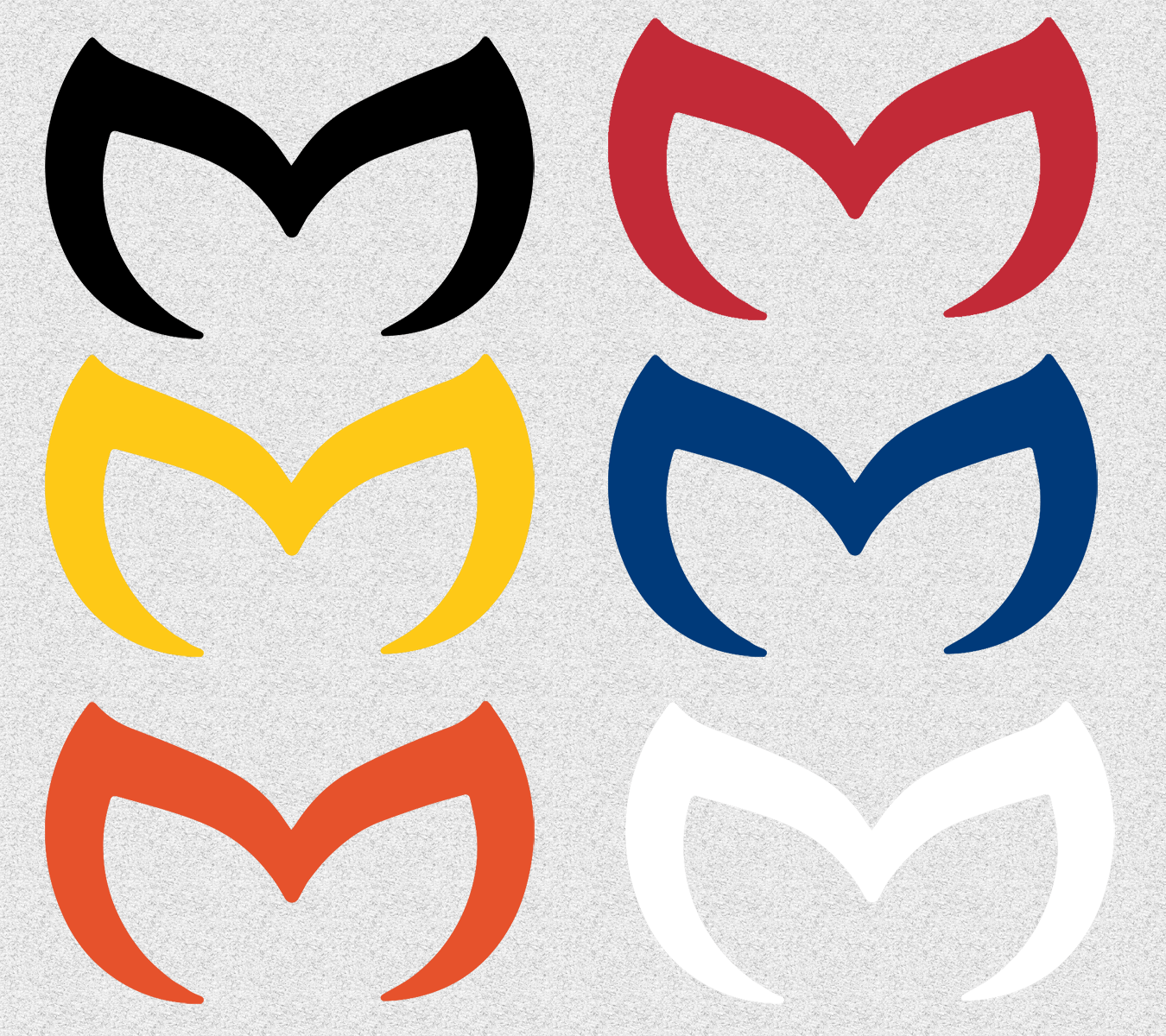 Mazda Evil M Decal Sticker Set Of 2 Matte (Flat) Black Also Available ...