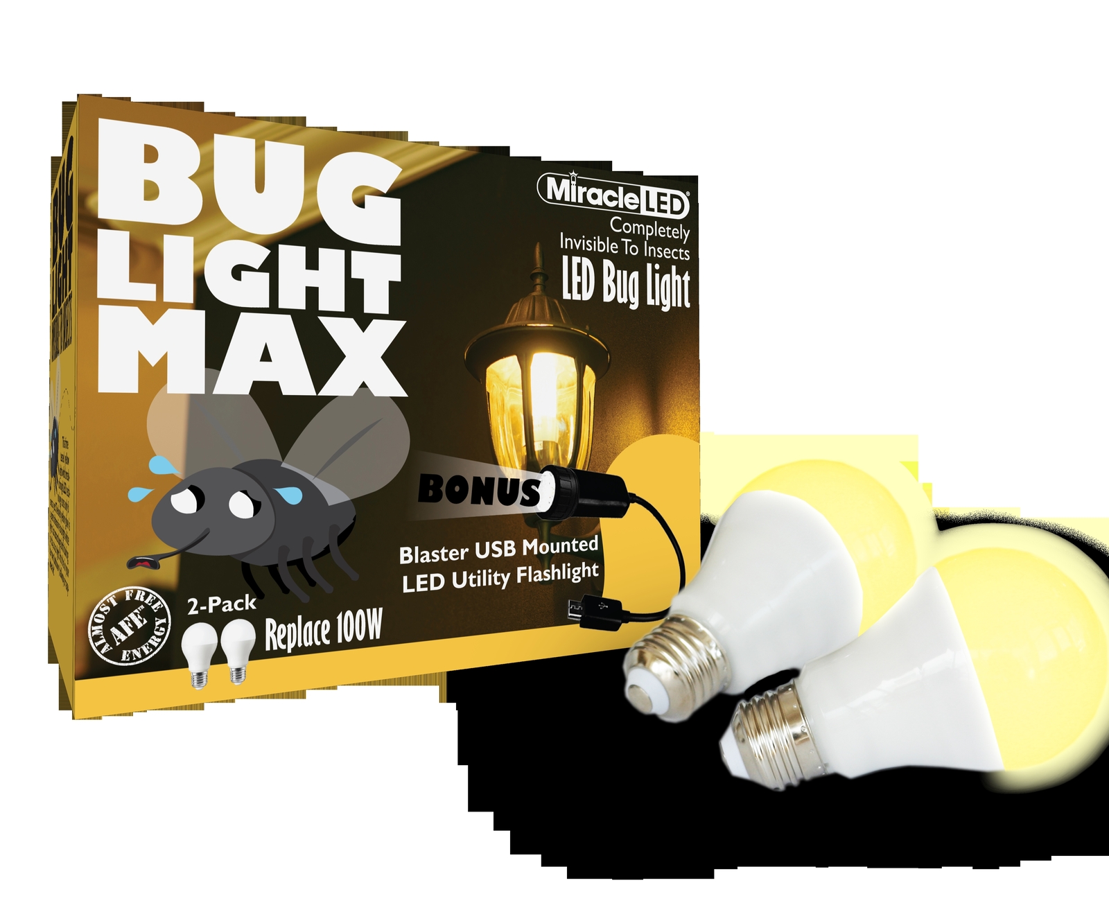 Miracle Led 604372 Led Bug Light Max 2Pk Outdoor Bulb For | eBay