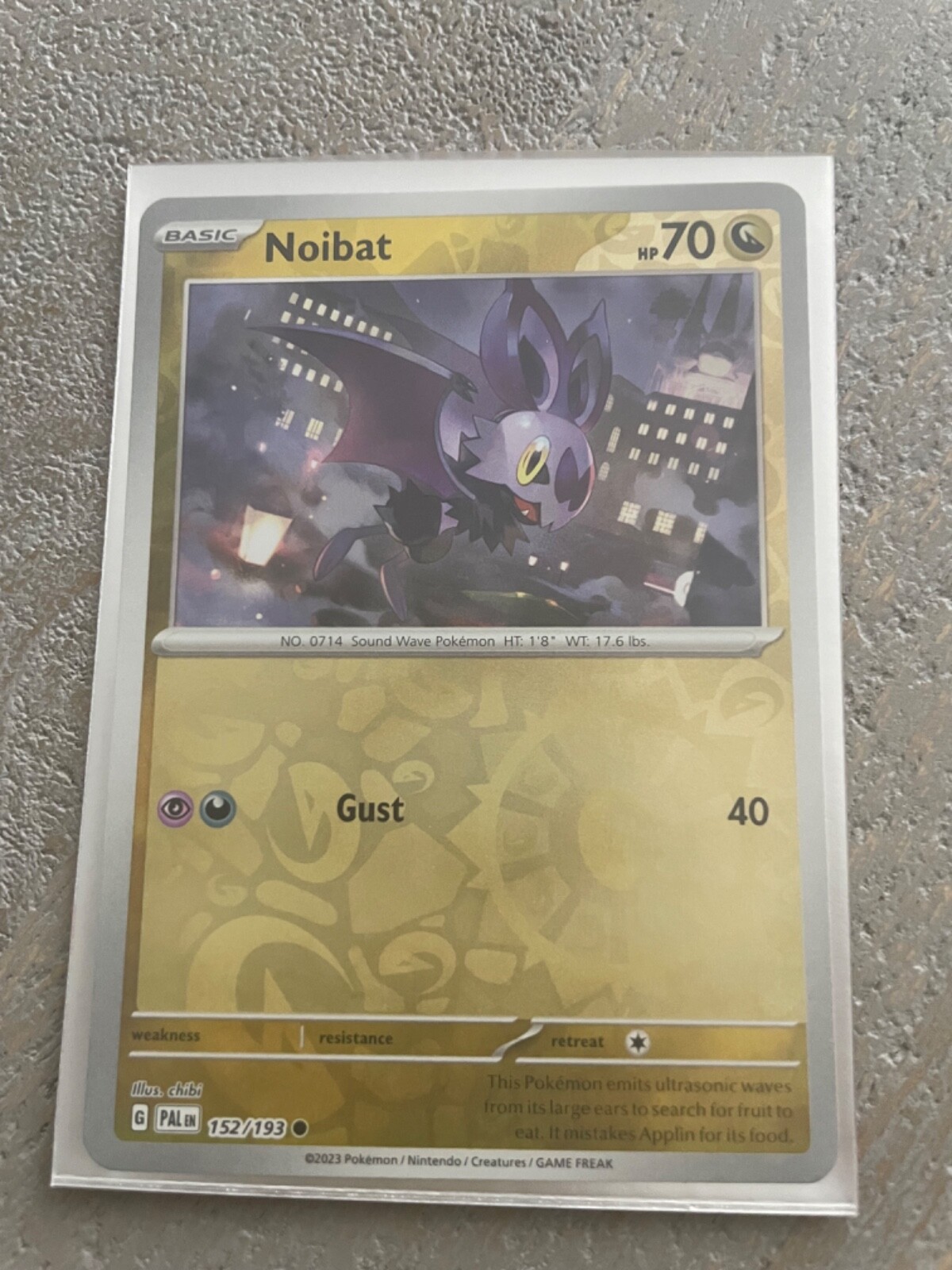 Noibat Reverse Holo 152/193 Scarlet Violet Paldea Evolved Pokemon NM/M ...