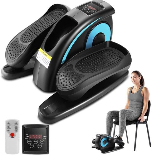 Blue Under Desk Bike Elliptical Machine Trainer Electric Foot Pedal ...