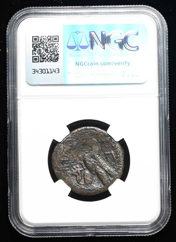 EGYPT, Cleopatra VII. 51-30 BC. Æ Diobol (80 Drachmae), NGC Fine, 4/5-2 ...